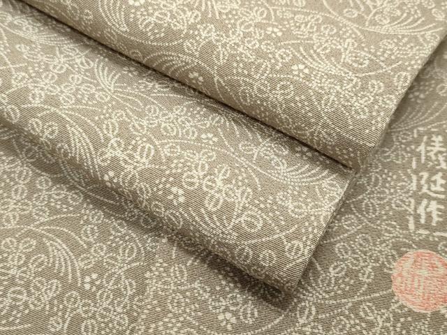 平和屋着物●日本工芸会正会員　中儀延　加賀小紋　江戸小紋　萩　正絹　逸品　CABA1352gh