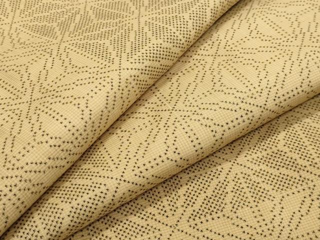 平和屋着物●本場大島紬　7マルキ　市松麻の葉文様　正絹　逸品　CABA1357gh