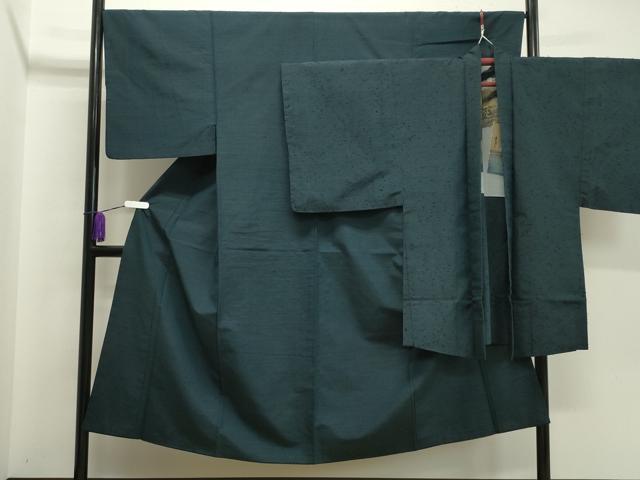 平和屋着物●男性　紬　髭紬羽織セット　褐返色　正絹　逸品　CABA1407gh