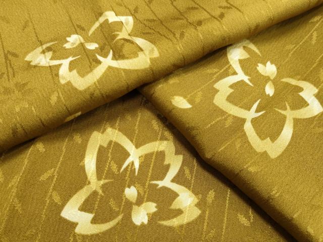 平和屋着物●長襦袢　無双仕立て　舞桜文　暈し染め　やまと誂製　正絹　逸品　CABA1432gh