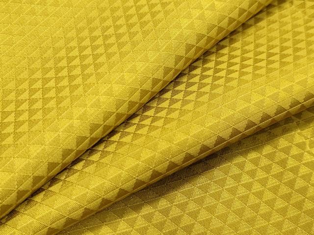 平和屋着物●長襦袢　無双仕立て　鱗地紋　黄金色　正絹　逸品　CABA1436gh