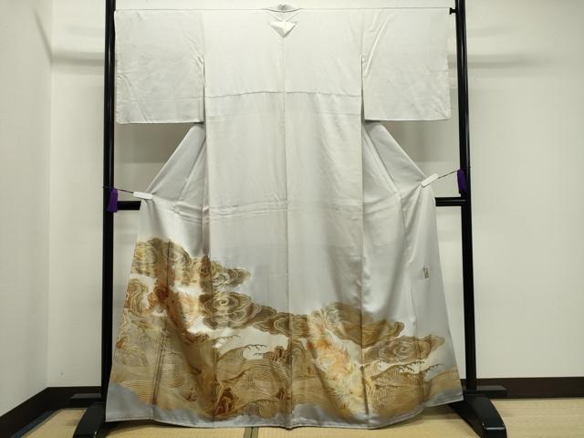 平和屋着物●金彩友禅　卓越技能者・名工・和田光正　色留袖　唐獅子　金銀彩　正絹　逸品　CABA1453gh