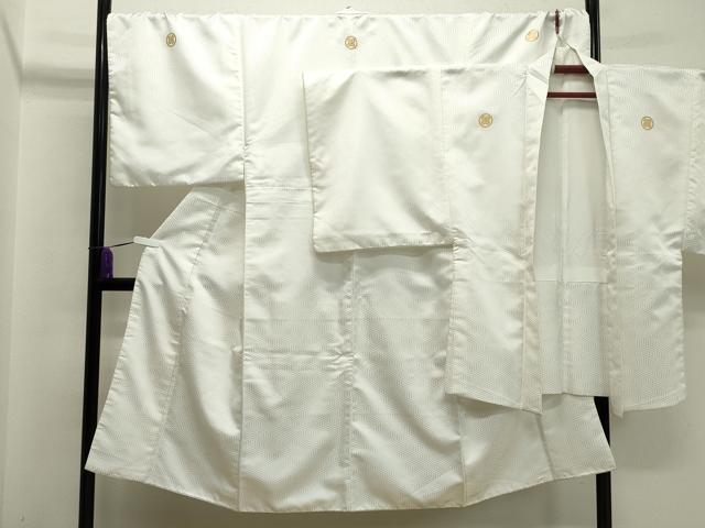 平和屋着物●男性　色紋付　羽織セット　毘沙門亀甲地紋　洗える着物　CABA1463gh