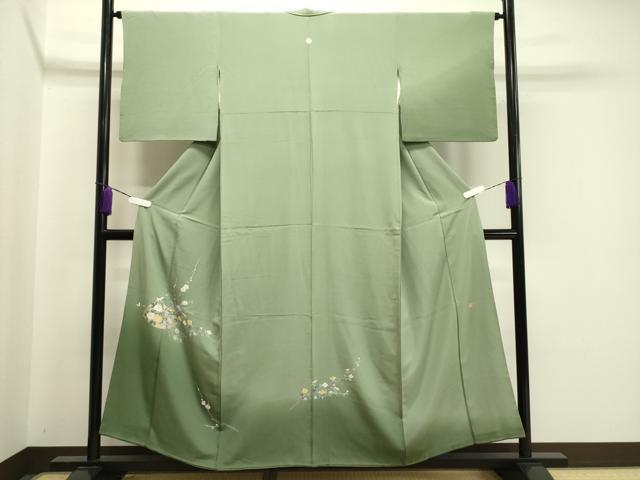 平和屋着物●訪問着　友禅　作家物　花籠文　暈し染め　正絹　逸品　CABA1484gh