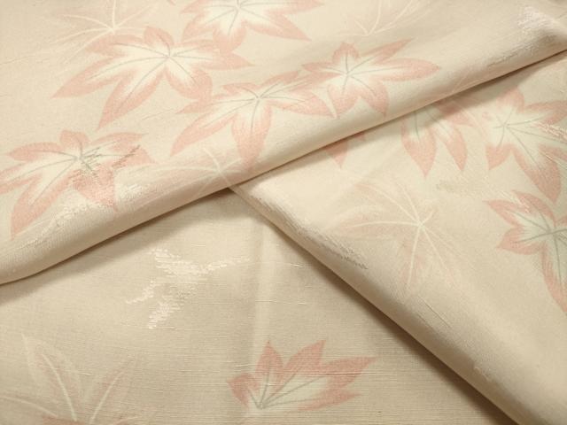 平和屋着物●長襦袢　無双仕立て　群鶴楓文　正絹　逸品　CABA1506gh