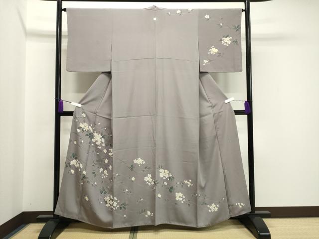 平和屋着物●糸目友禅作家　滝沢晃　訪問着　枝桜文　正絹　逸品　CABA1532gh