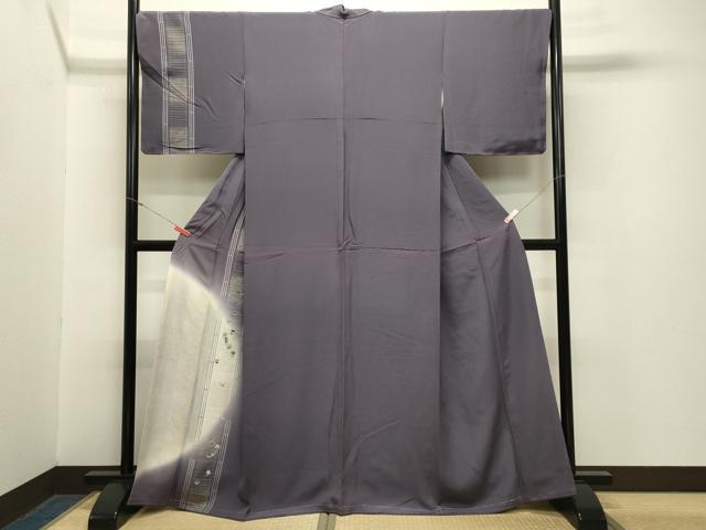 平和屋着物●訪問着　刺繍　人物風景文　暈し染め　銀彩　正絹　逸品　未使用　CABA1556gh