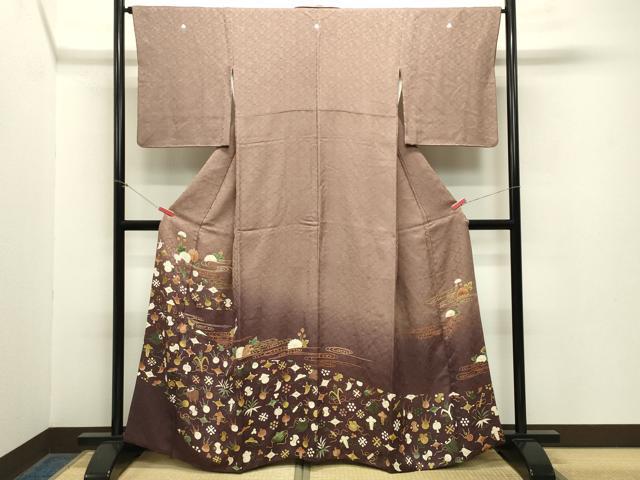 平和屋着物●訪問着　宝尽くし花文　暈し染め　正絹　逸品　CABA1580gh