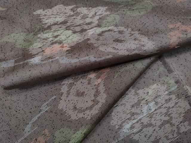 平和屋着物●薩摩結城　舞花文　正絹　逸品　CABA1604ut