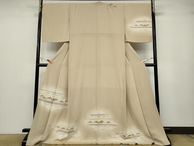 平和屋着物●訪問着　雲取り松文　暈し染め　金彩　正絹　逸品　CABA1608ut