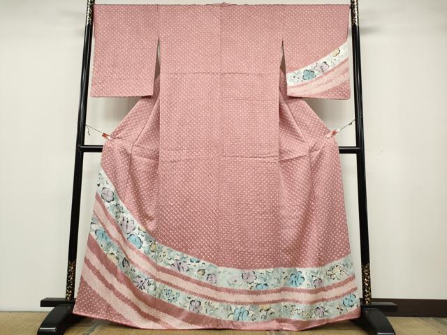 平和屋着物●訪問着　辻が花　絞り　正絹　逸品　CABA1614ut