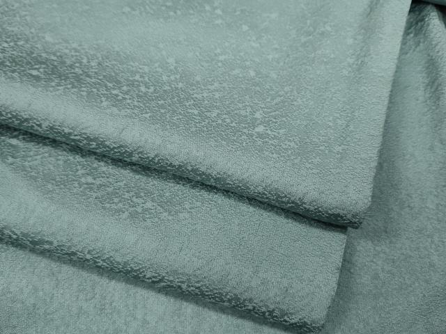 平和屋着物●上質な色無地　霞地紋　水色　正絹　逸品　CABA1685ut