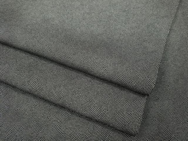 平和屋着物●江戸小紋　鮫小紋柄　黒地　正絹　逸品　CABA1690ut