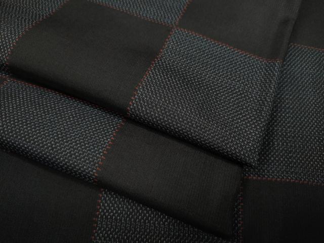 平和屋着物●本場大島紬　9マルキ　市松文　正絹　逸品　CABA1697ut