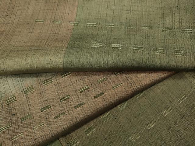 平和屋着物●上質な紬　霞横段文　正絹　逸品　CABA1700ut