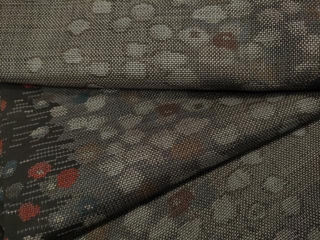 平和屋着物●本場大島紬　9マルキ　万寿菊　正絹　逸品　CABA1721ut