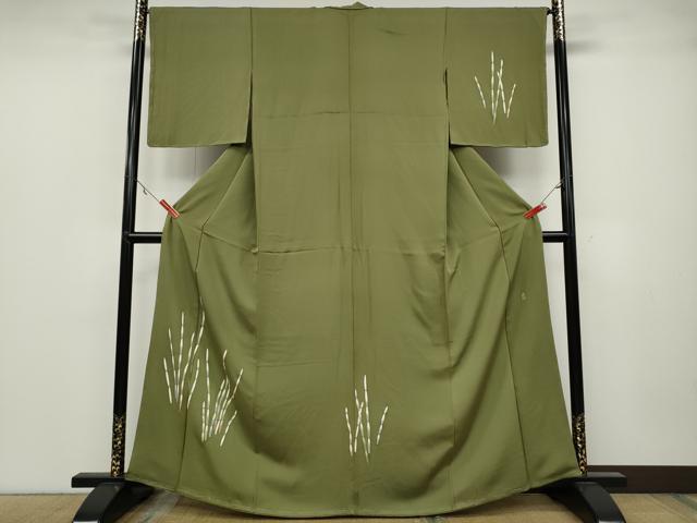 平和屋着物●本加賀友禅作家　金丸修一　訪問着　土筆　つくし　正絹　逸品　CABA1765ut