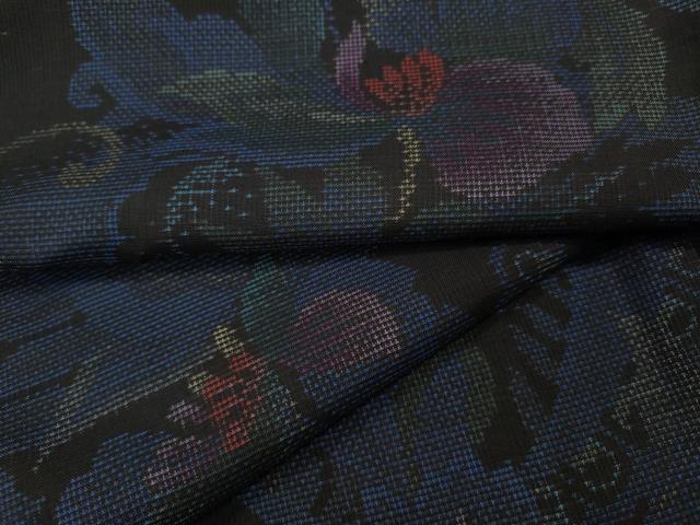 平和屋着物●本場大島紬　9マルキ　更紗花文　正絹　逸品　未使用　CABA1788ut