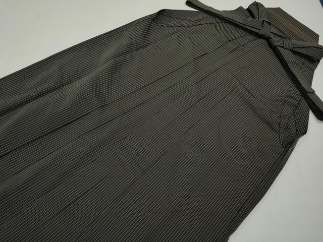 平和屋着物●男性　馬乗り袴　縞　正絹　逸品　CABA1793ut