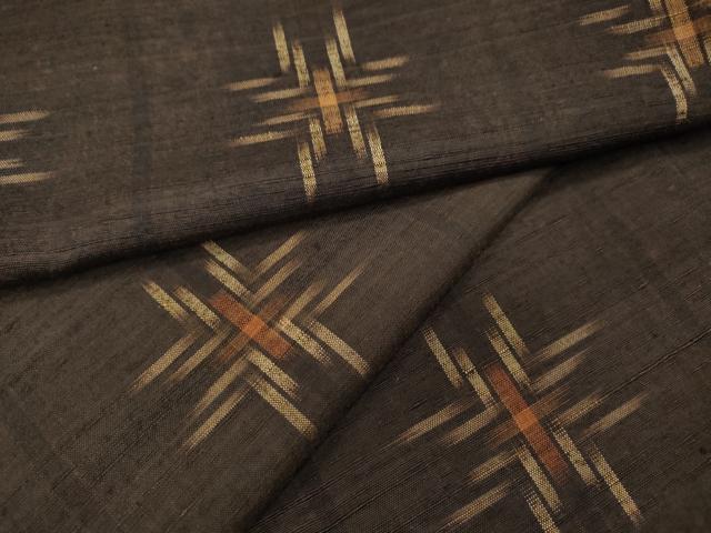 平和屋着物●国指定重要無形文化財　本場久米島紬　吉祥文　手織　正絹　逸品　CABA1797ut