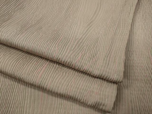 平和屋着物●上質な小紋　杢目絞り　正絹　逸品　CABA1826ut