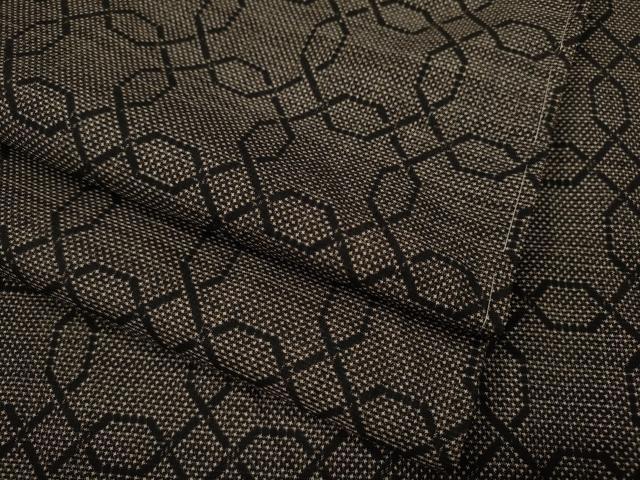 平和屋着物●本場大島紬　7マルキ　亀甲重ね文　正絹　逸品　未使用　CABA1829ut