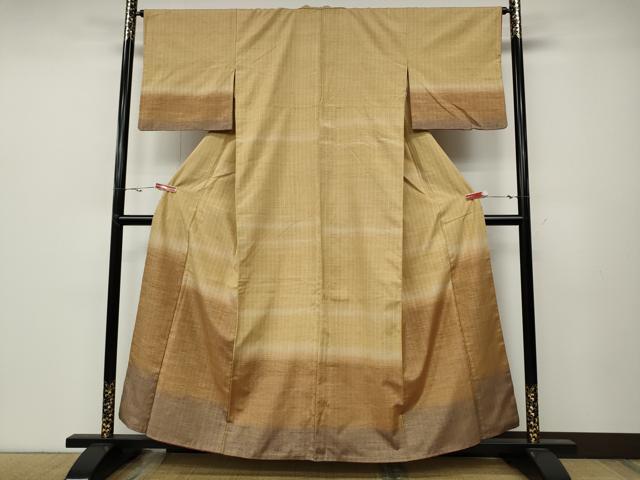 平和屋着物●訪問着　紬地　霞文　正絹　逸品　CABA1930ut