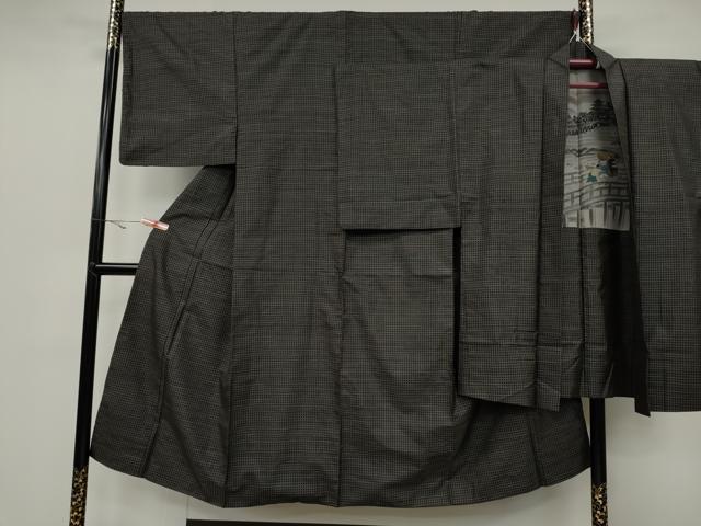 平和屋着物●男性　本場大島紬　アンサンブル　吉祥文　正絹　逸品　CABA1959ut
