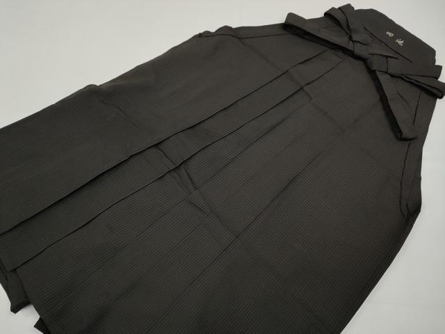 平和屋着物●男性　馬乗り袴　縞　正絹　逸品　CABA1987ut