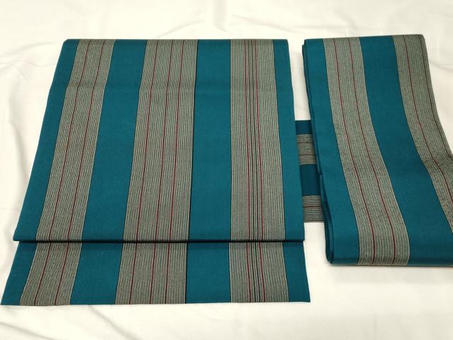 平和屋着物●つけ帯　縞　正絹　逸品　CABA2167dy