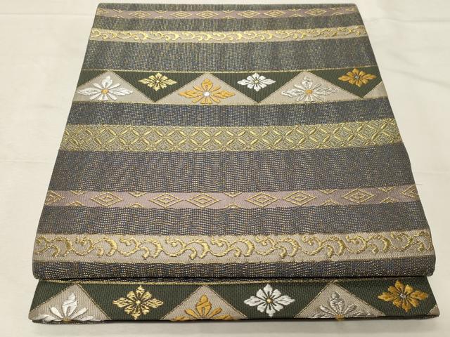 平和屋着物●六通柄袋帯　元禄調度文　金銀糸　正絹　逸品　CABA2277dy