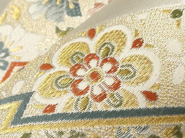 平和屋着物○六通柄袋帯 松皮菱正倉院華紋