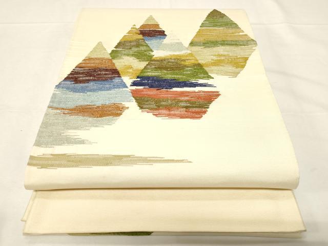 平和屋着物●太鼓柄袋帯　すくい織　吉祥文　正絹　逸品　未使用　CABA2343dy