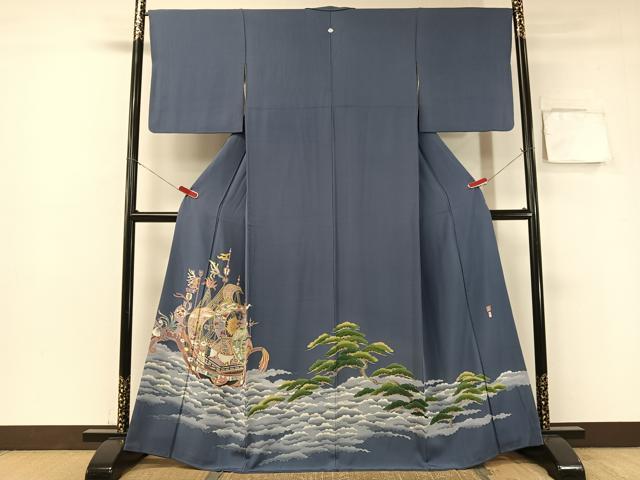 平和屋着物●本加賀友禅作家　東藤岳　色留袖　宝船　正絹　逸品　CABA4639vp
