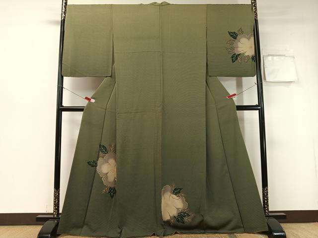 平和屋着物●訪問着　草花文　金彩　やまと誂製　正絹　逸品　CABA4689vp