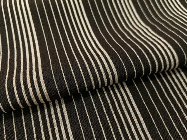 平和屋着物●男性　小紋　間道　黒地　胴抜き仕立て　正絹　逸品　CABA4691vp