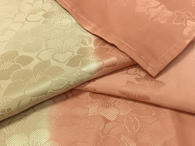 平和屋着物●長襦袢　無双仕立て　立涌花地紋　暈し染め　正絹　逸品　未使用　CABA4700vp