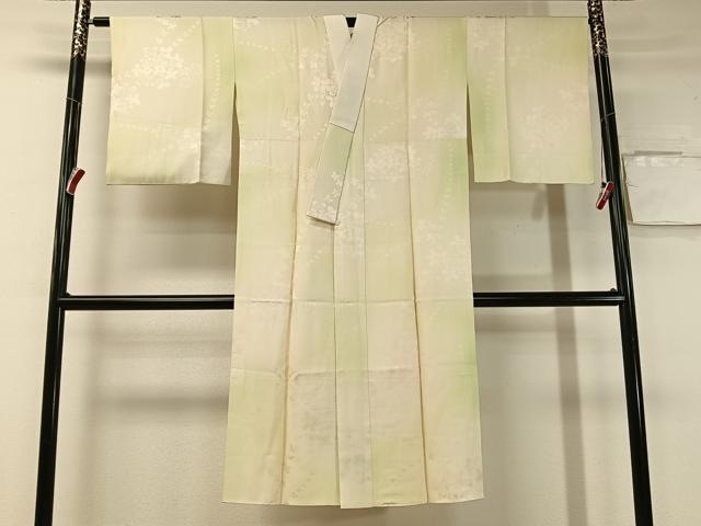 平和屋着物●長襦袢　袷　舞花地紋　暈し染め　正絹　逸品　CABA4702vp