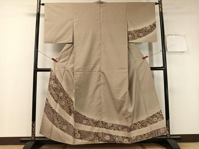 平和屋着物●本場染大島紬　訪問着　辻が花　金彩　正絹　逸品　CABA4724vp