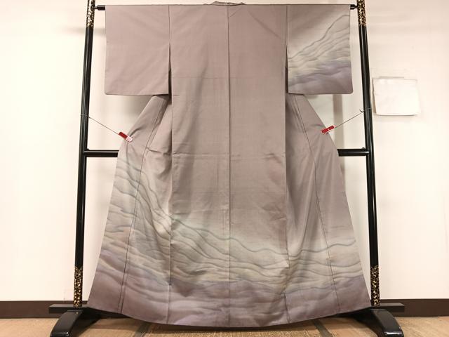 平和屋着物●本場大島紬　訪問着　霞文　正絹　逸品　CABA4725vp