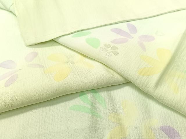平和屋着物●長襦袢　無双仕立て　草花文　暈し染め　正絹　逸品　未使用　CABA4775vp