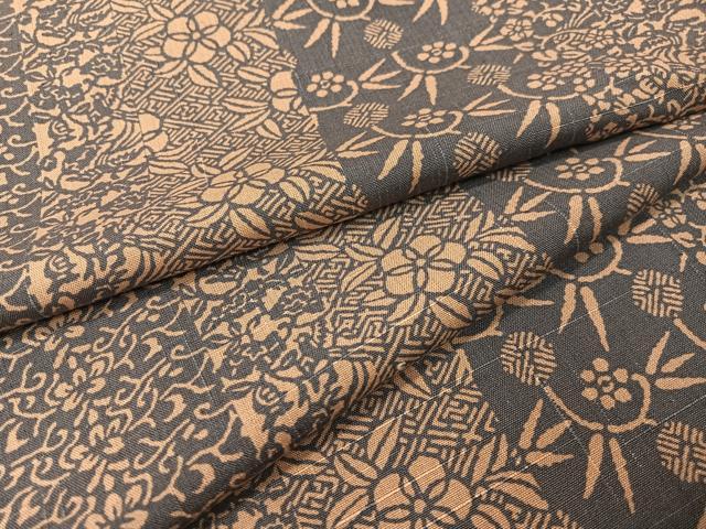 平和屋着物●上質な小紋　紬地　吉祥花間道　正絹　逸品　CABA4793vp