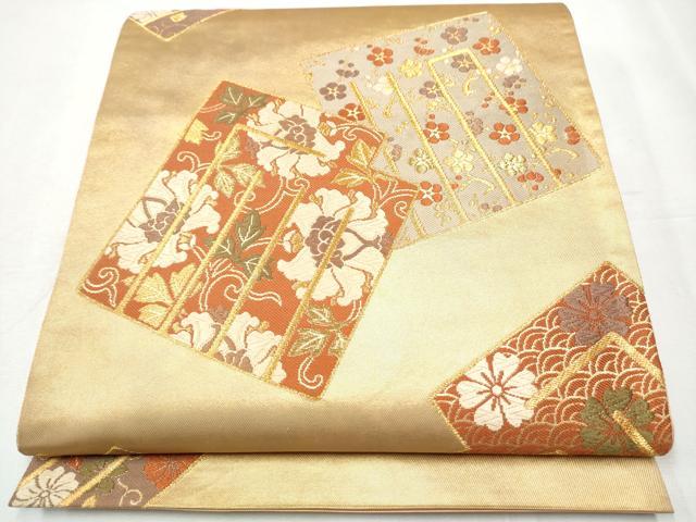 平和屋着物●西陣の名門　加納幸謹製　六通柄袋帯　近衛錦　金糸　引箔　正絹　逸品　CABA5027hy