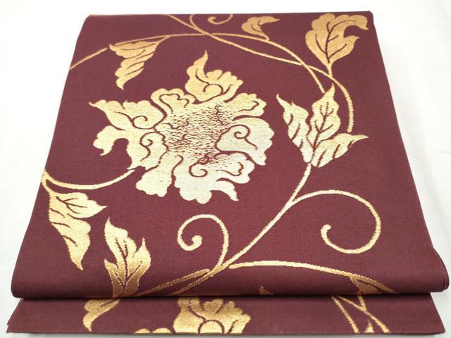 平和屋着物●全通柄　本袋帯　伊勢由　金糸　正絹　逸品　CABA5034hy