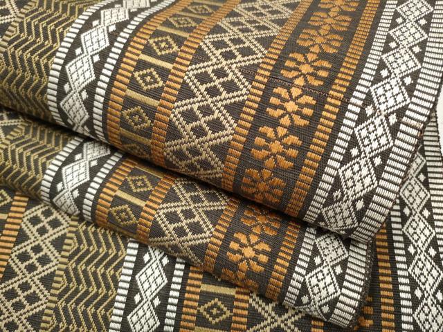 平和屋着物●本場筑前博多織　八寸名古屋帯　吉祥花間道　正絹　逸品　CABA5078hy