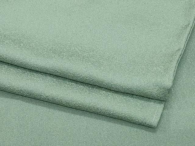 平和屋着物●上質な色無地　菊地紋　青白橡色　正絹　逸品　未使用　CABA6040vf