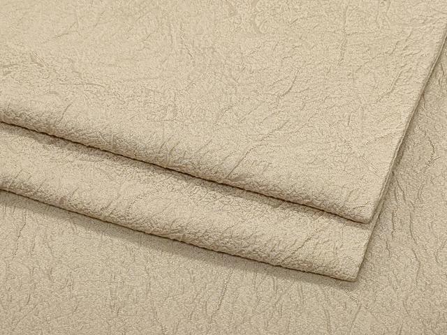 平和屋着物●上質な色無地　吉祥地紋　伽羅色　正絹　逸品　CABA6041vf