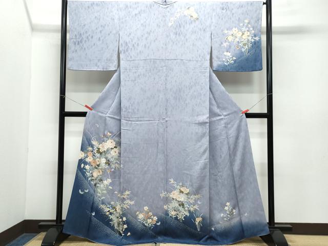 平和屋着物●訪問着　花蝶文　金彩　正絹　逸品　CABA6063vf