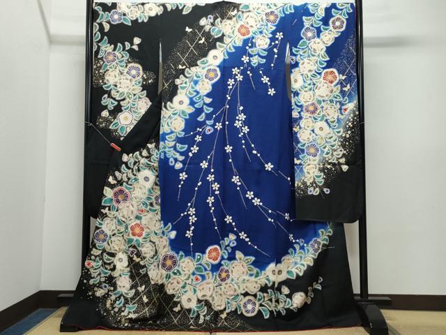 平和屋着物●豪華振袖　舞蝶辻が花文　金銀彩　正絹　逸品　CABA6073vf