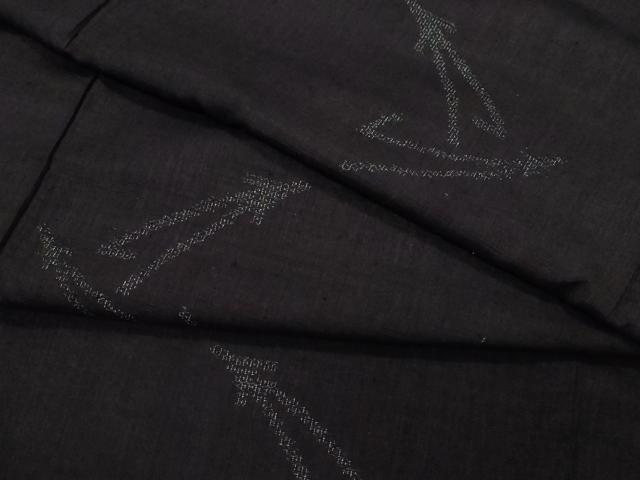 平和屋着物●結城紬　100亀甲　飛び亀甲柄　溢れ松葉文　正絹　逸品　CABA6096vf